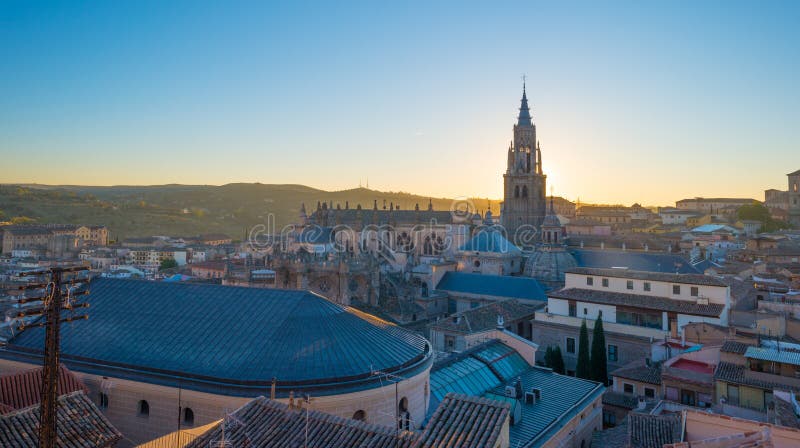 The Medieval City of Toledo Editorial Image - Image of blue, fortress ...