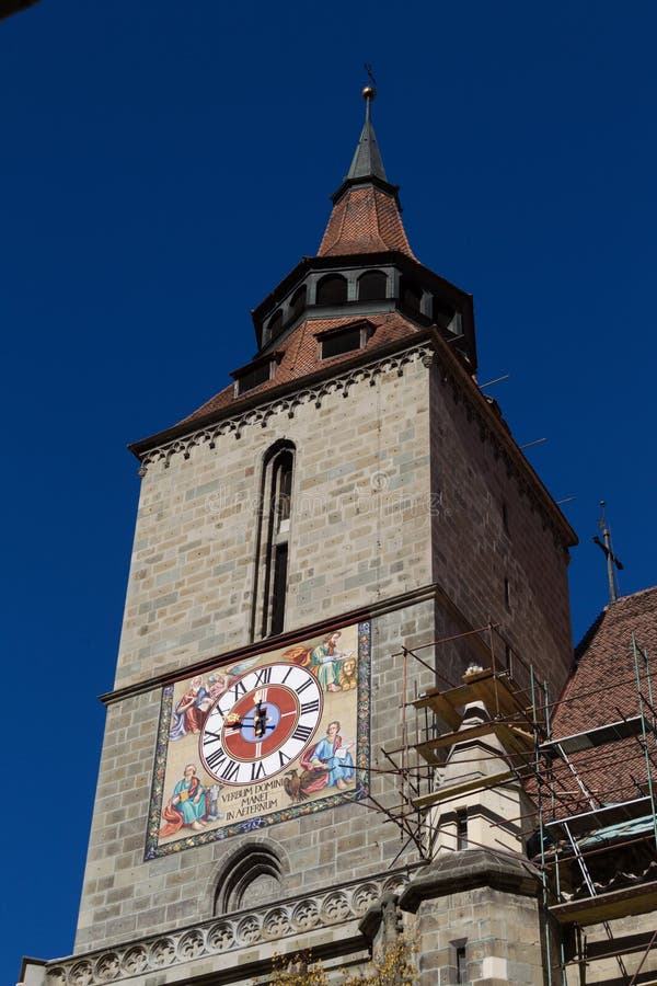 Old Clock Tower of Sighisoara, Romania Stock Photo - Image of castle ...