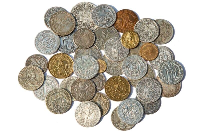 Medieval coins stock photo. Image of cross, golden, historic - 251637300
