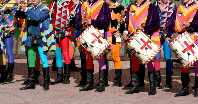Medieval colours stock photo. Image of umbria, costumes - 2167742