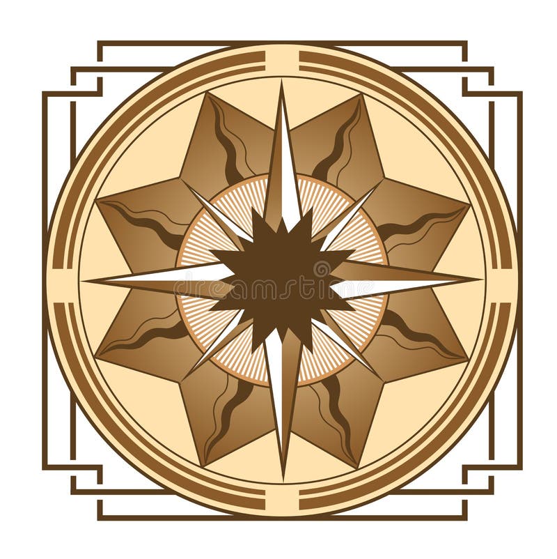 Medieval compass stock vector. Illustration of arrow - 46019088