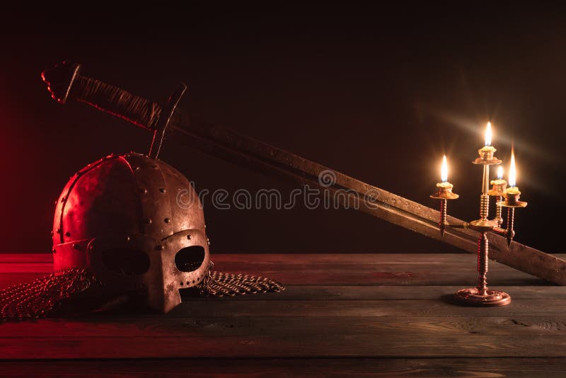 Medieval Concept Flat Lay Background Stock Photo - Image of kingdom ...