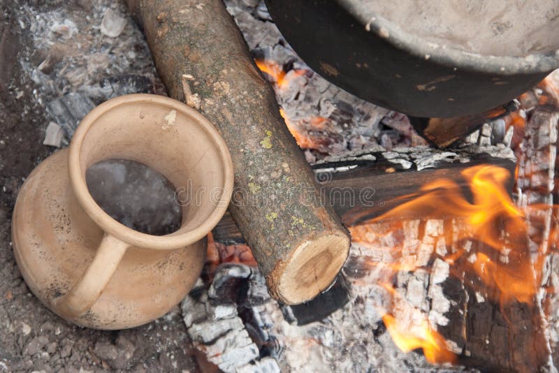 Medieval Cooking stock image. Image of burn, boil, cook - 35021703