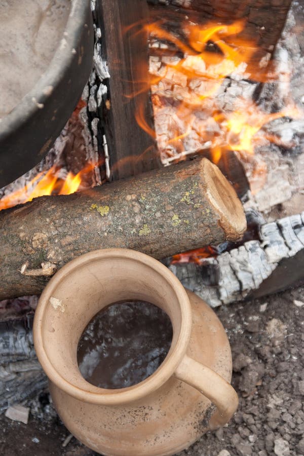 Medieval Cooking on the Fire. Stock Photo - Image of dish, traditional ...