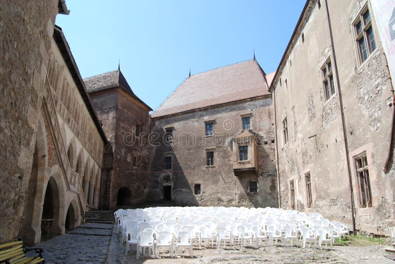 Medieval courtyard stock image. Image of sunny, noon - 51015995