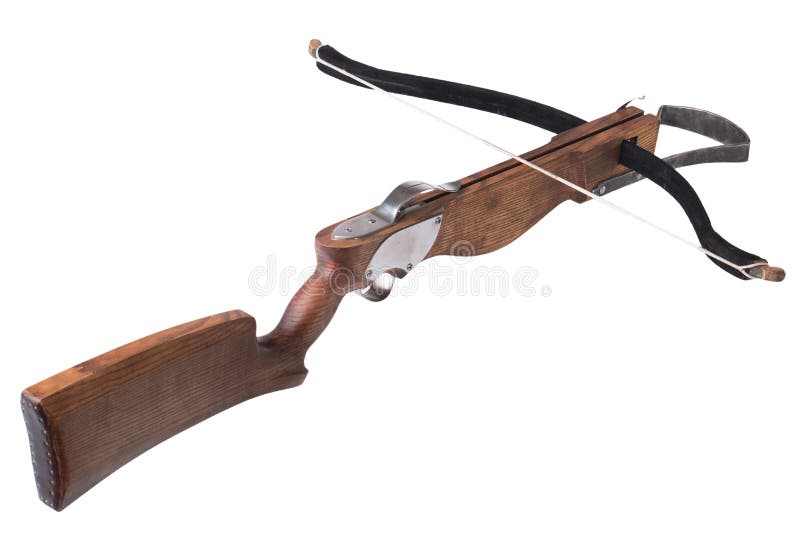 Medieval Crossbow Isolated on White Stock Image - Image of bolt ...