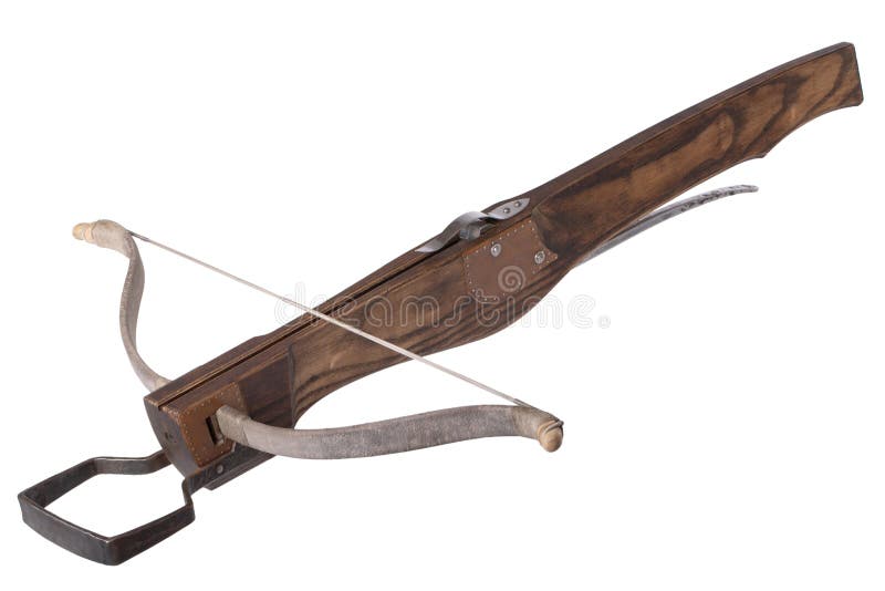 Medieval Crossbow Isolated on White Stock Image - Image of replica ...