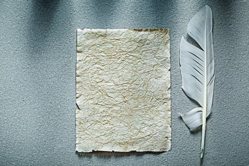 Medieval Crumpled Paper Isolated on White Stock Photo - Image of ...