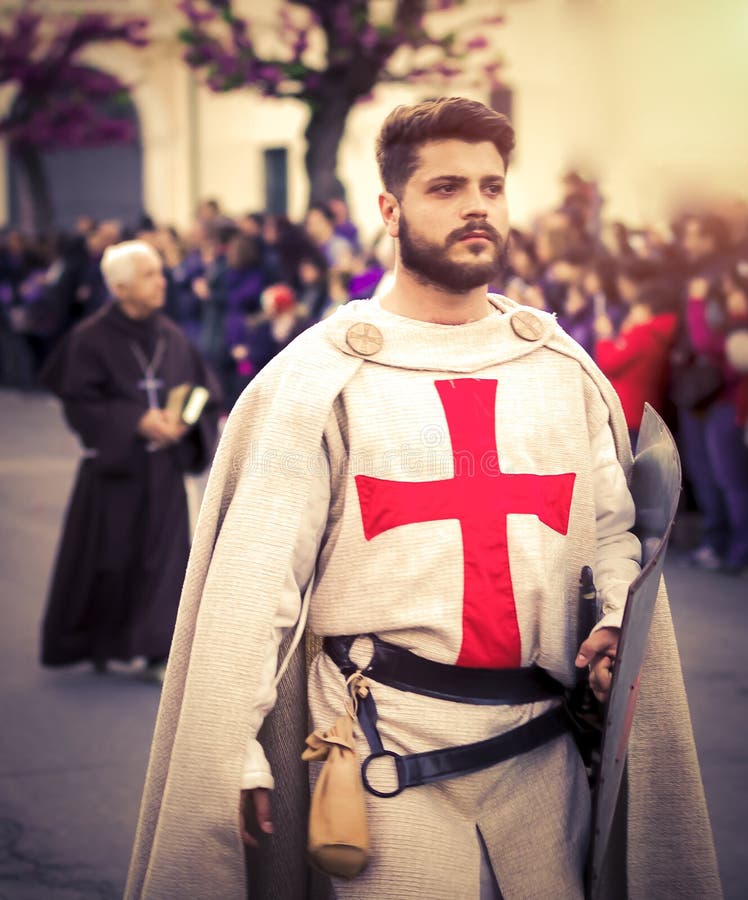 Medieval Crusader during a Representation Outdoor Editorial Image ...