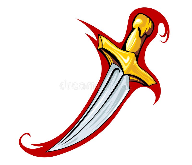 Medieval dagger stock vector. Illustration of criminal - 22095181