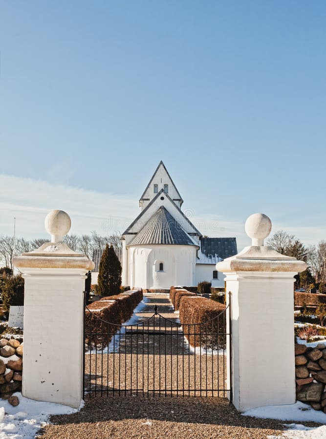 Medieval Danish church stock photo. Image of blue, denmark - 18425776