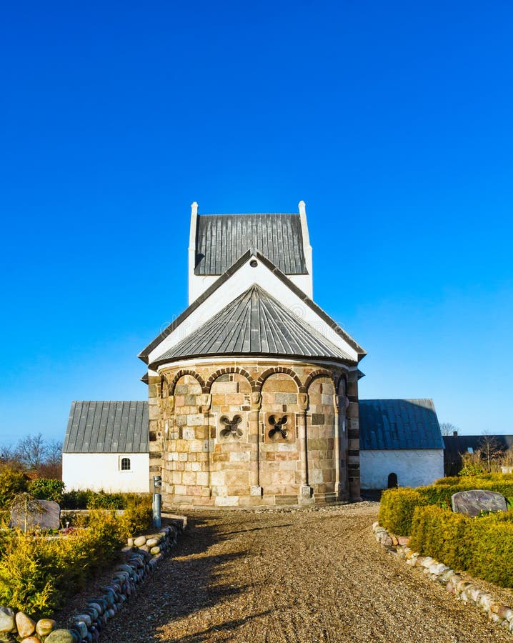 Medieval Danish Church, Interior Stock Photo - Image of country ...