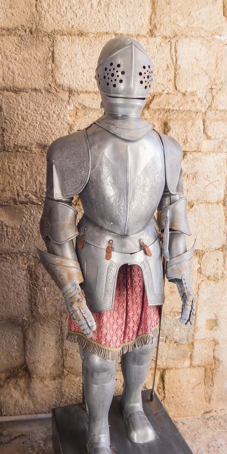 Medieval Decorative Armour, Castle, Spain Stock Image - Image of ...