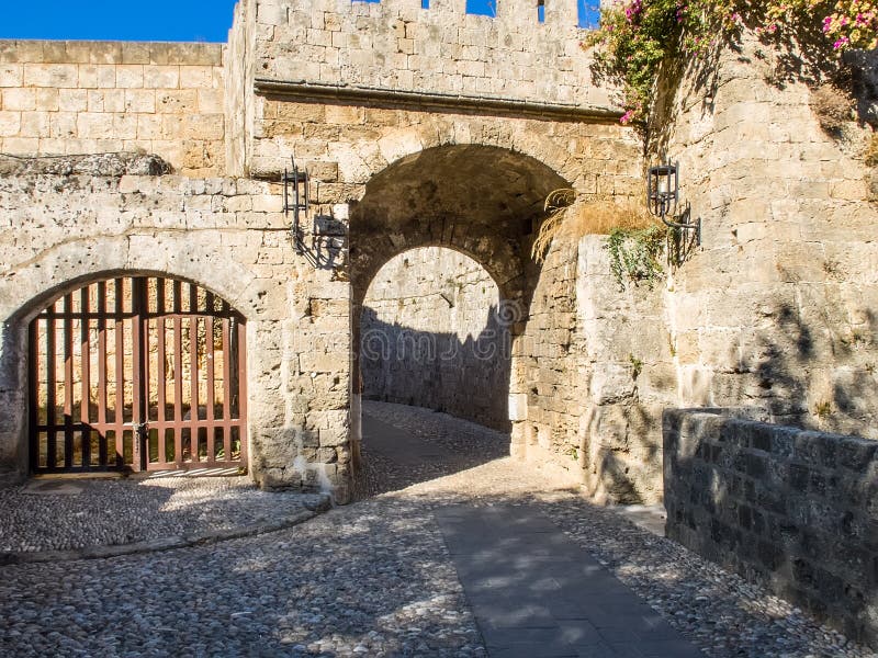 Medieval defensive gate stock photo. Image of castle - 46382258