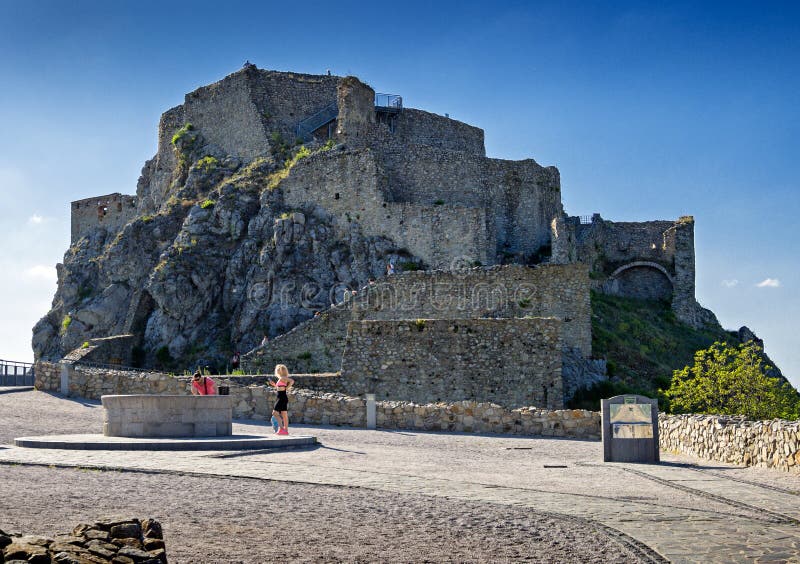 Medieval Devin Castle editorial photography. Image of castle - 266514237