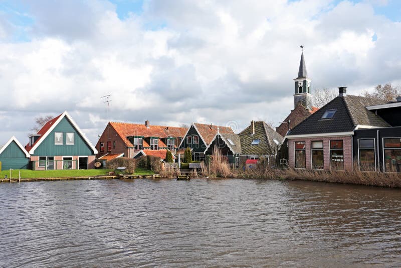 Medieval Dutch Village in the Netherlands Stock Photo - Image of ...