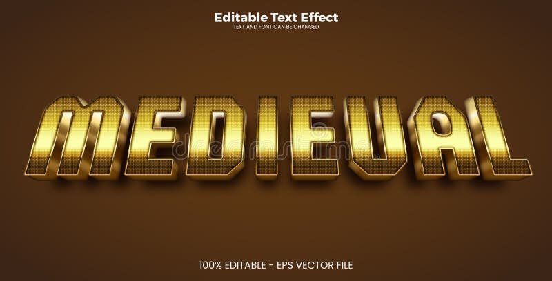 Medieval Editable Text Effect in Modern Trend Style Stock Vector ...