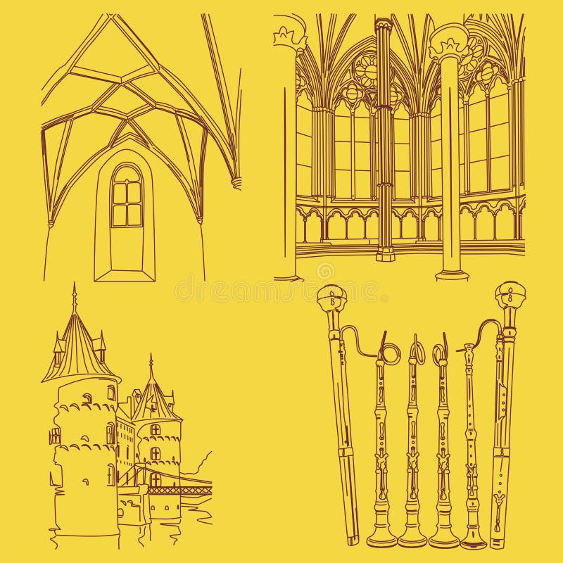 Medieval Instruments Stock Illustrations – 169 Medieval Instruments ...