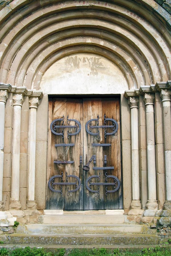 Medieval entrance stock photo. Image of wood, details - 18219592