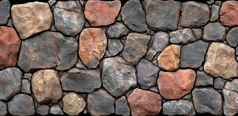 A Medieval Environment with a Stone Wall and a Gray Stone Wall Stock ...