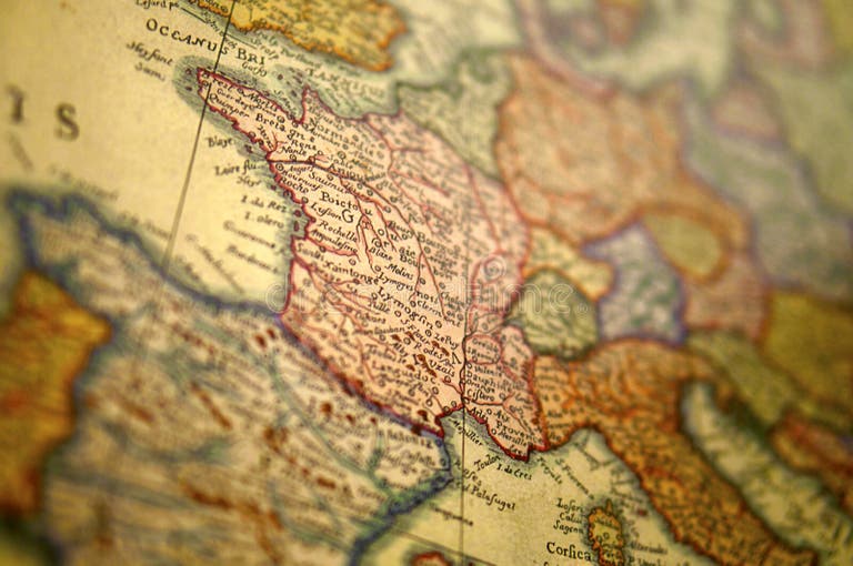 Medieval Europe Map - Germany Stock Photo - Image of century, document ...