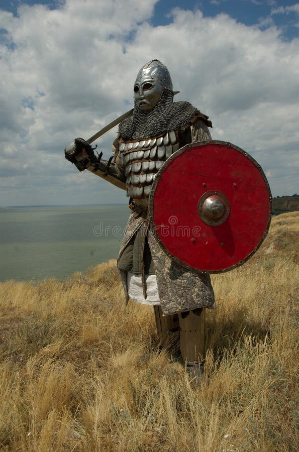 Medieval European Knight in the Castle Stock Image - Image of armed ...