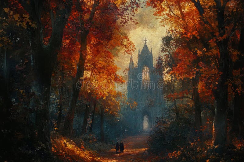 Medieval Fantasy Forest Scene with Dramatic Lighting Generative AI ...