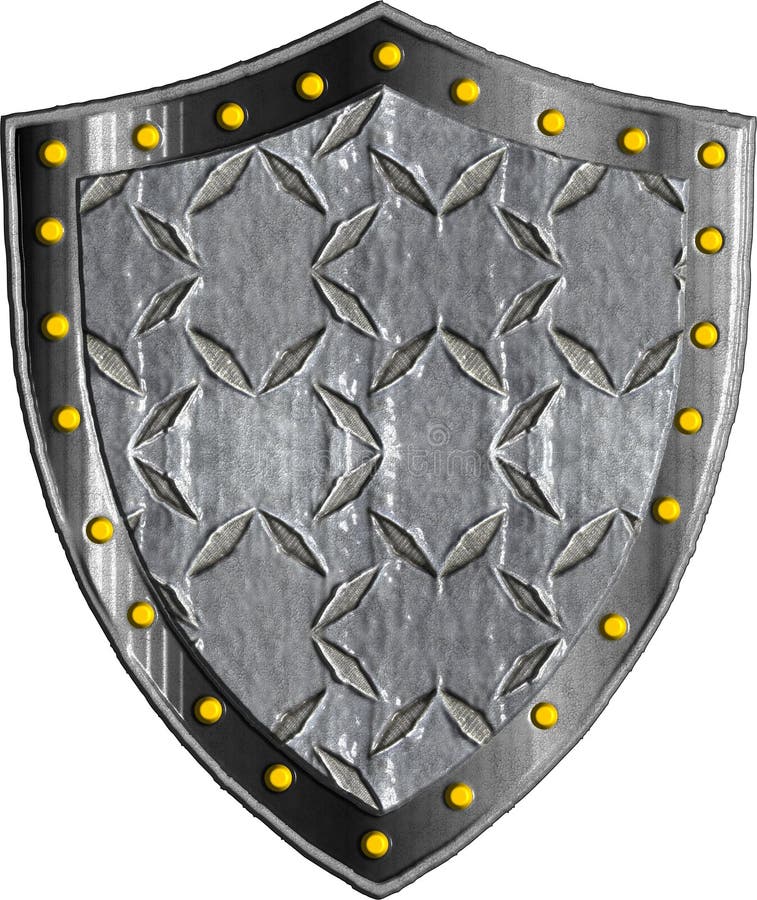 Medieval Fantasy Shield with Decorative Abstract Elements Stock ...