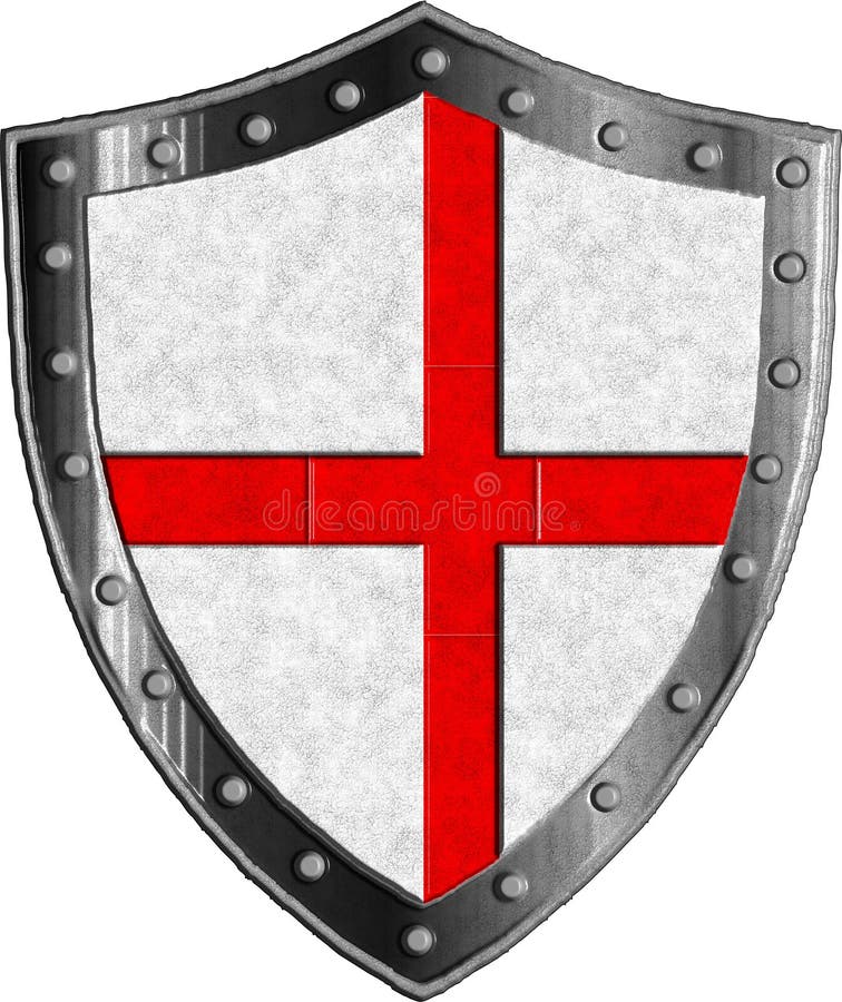 Medieval Fantasy Shield with Decorative Abstract Elements Stock ...