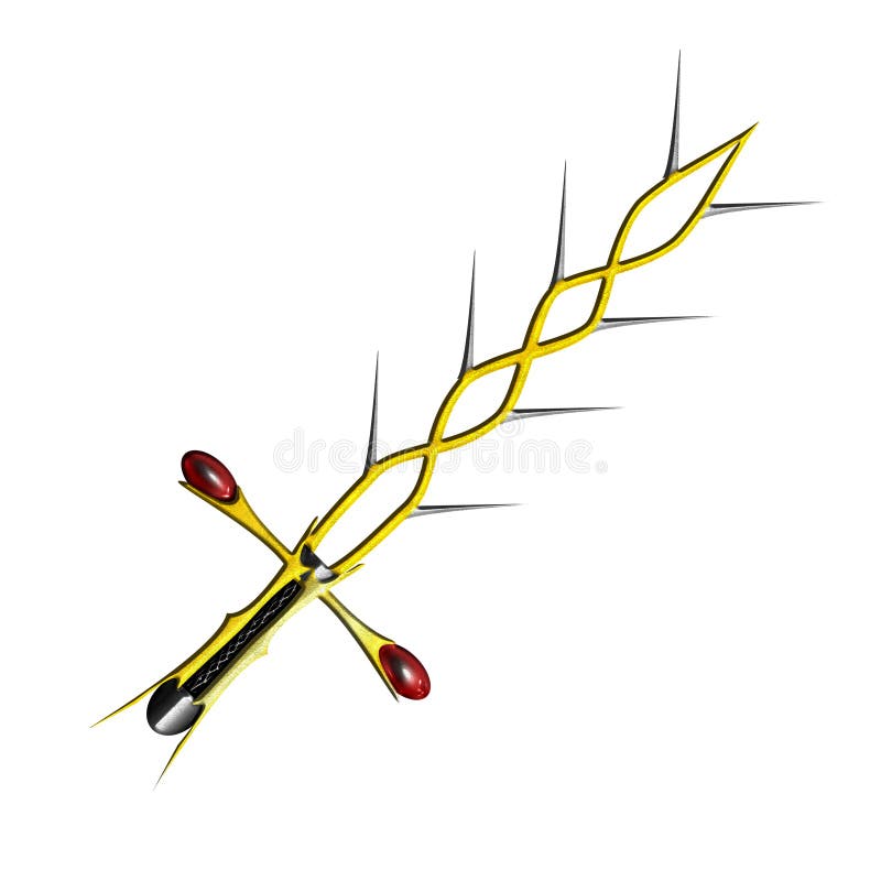 Medieval Fantasy Sword Silver with Nice Handle and Sharp Blade Stock ...