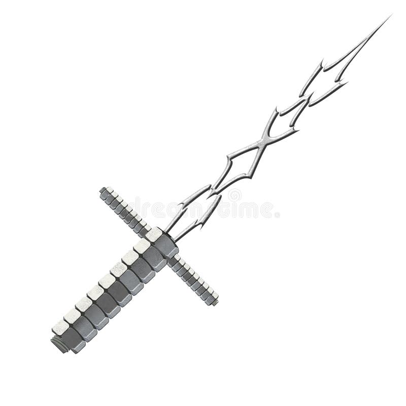 Medieval Fantasy Sword Silver with Nice Handle and Sharp Blade Stock ...