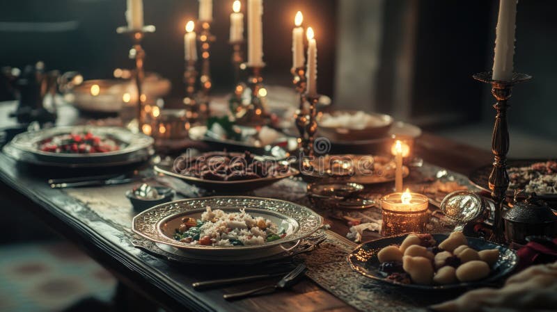 Medieval feast table set stock photo. Image of christmas - 359727934