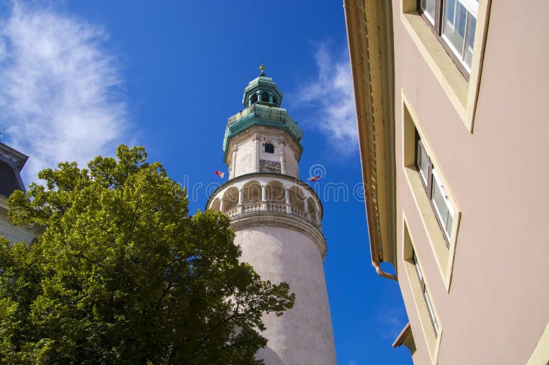 Medieval Fire Tower in Sopron Stock Photo - Image of odenburg ...
