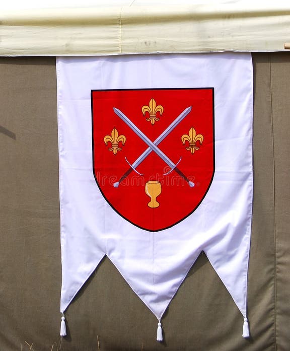 Medieval flag stock image. Image of historic, royalty - 8525401