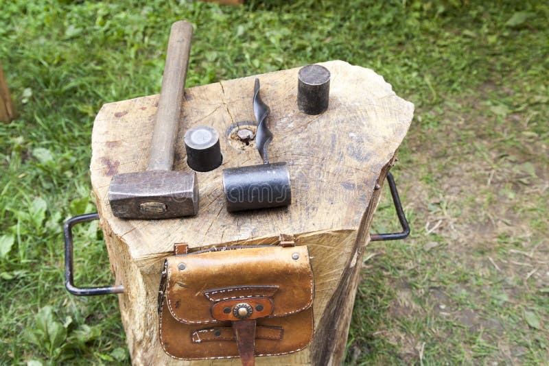 Medieval forging tools stock image. Image of medieval - 43421087