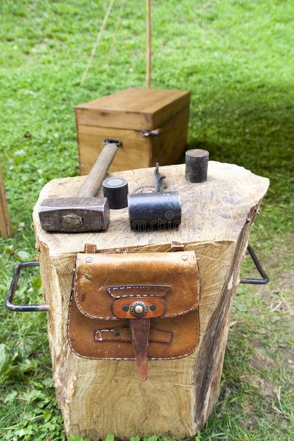Medieval forging tools stock image. Image of metal, medieval - 43421089