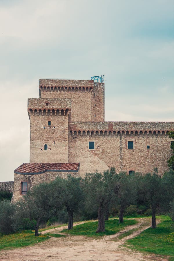 Medieval Fort in Assisi (Italy) Stock Photo - Image of door, scene ...
