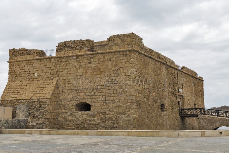 Medieval Fort in Paphos on Cyprus Stock Photo - Image of famous, europe ...