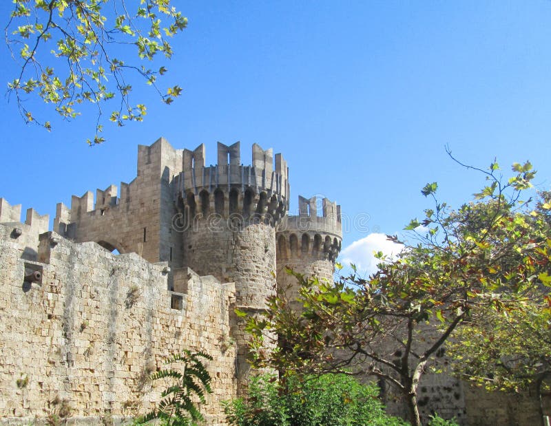 Medieval Fort of Rhodes stock image. Image of fortress - 67784309