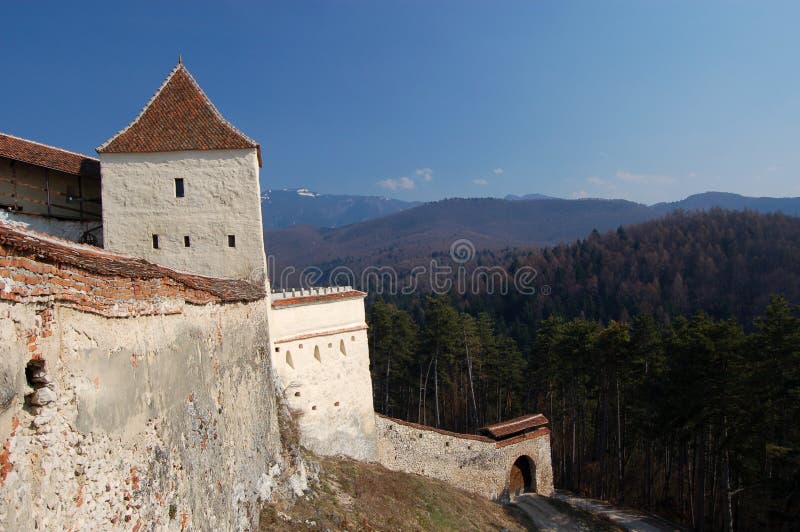 Medieval fortification stock image. Image of castle, transylvania - 2228851