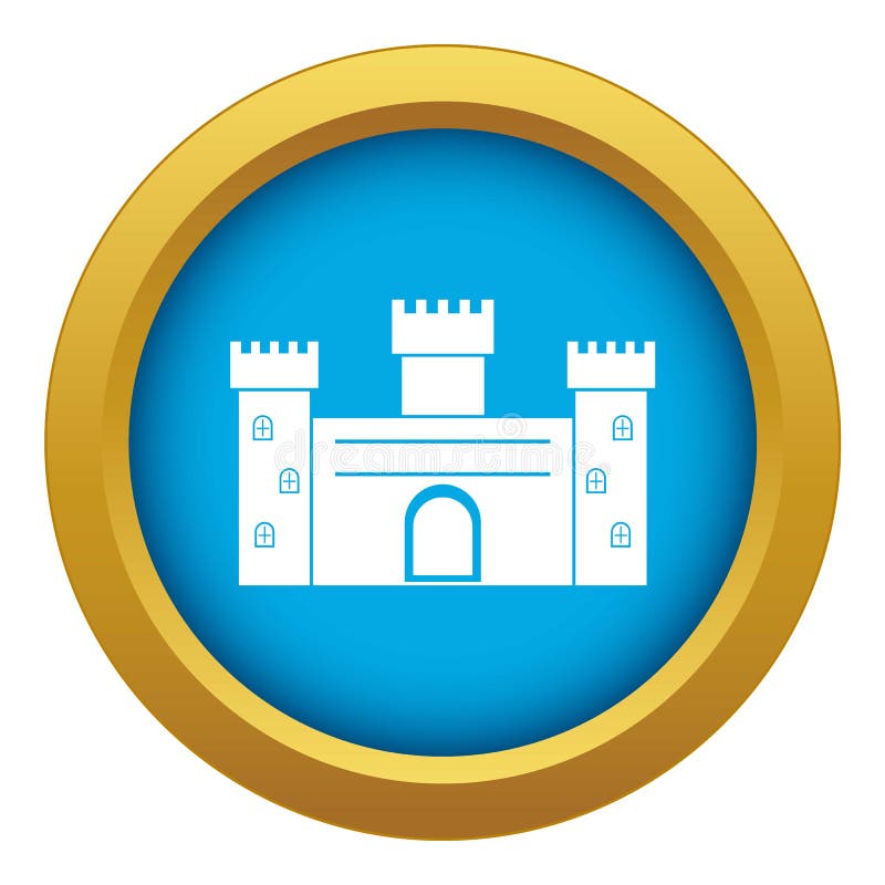 Medieval Fortification Icon Circle Stock Vector - Illustration of ...