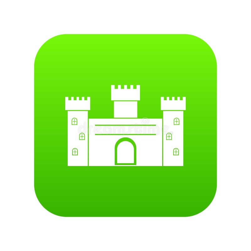 Medieval Fortification Icon Circle Stock Vector - Illustration of ...