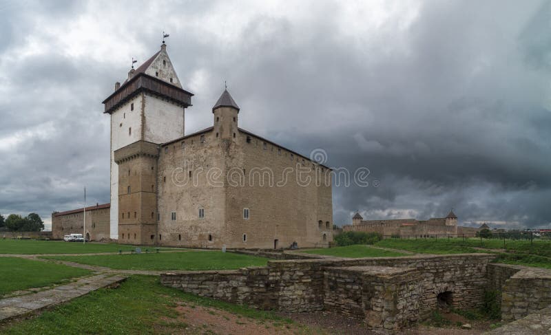Medieval Fortification, Summer Evening Stock Image - Image of fortress ...
