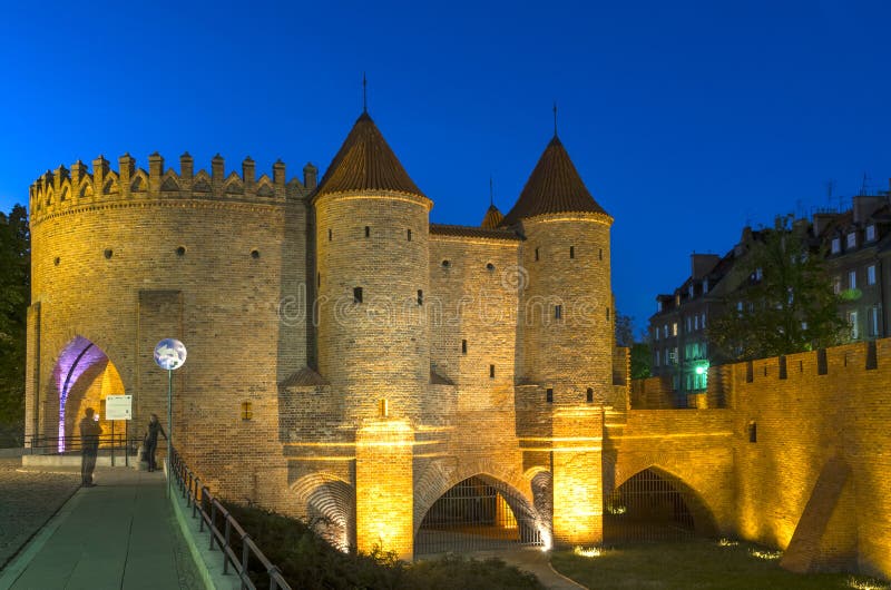 Old Town Fortifications, Warsaw, Poland. Editorial Photography - Image ...