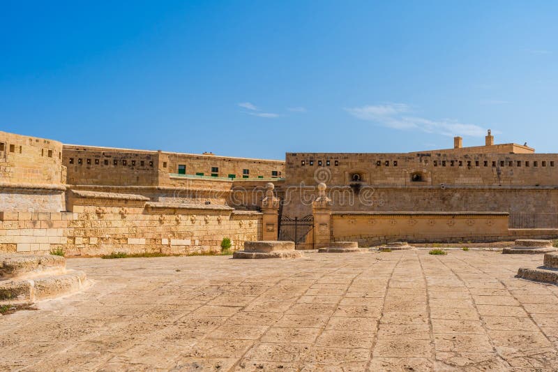 Medieval Fortifications in Valletta Stock Photo - Image of culture ...
