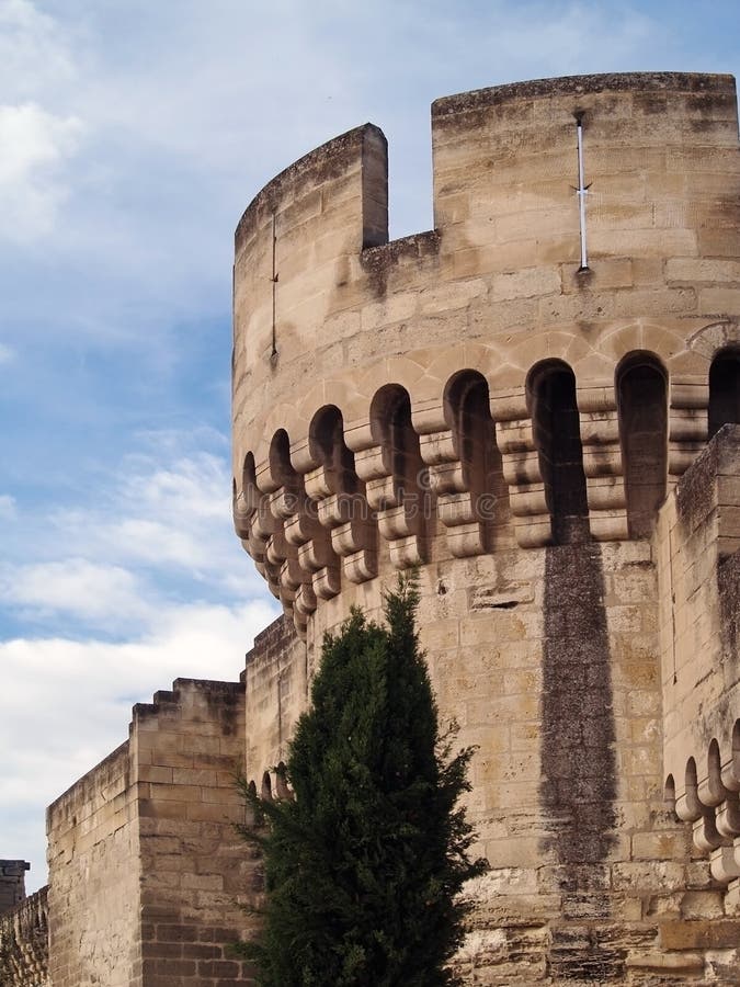 Medieval Fortress of Avignon, France Stock Image - Image of secrecy ...
