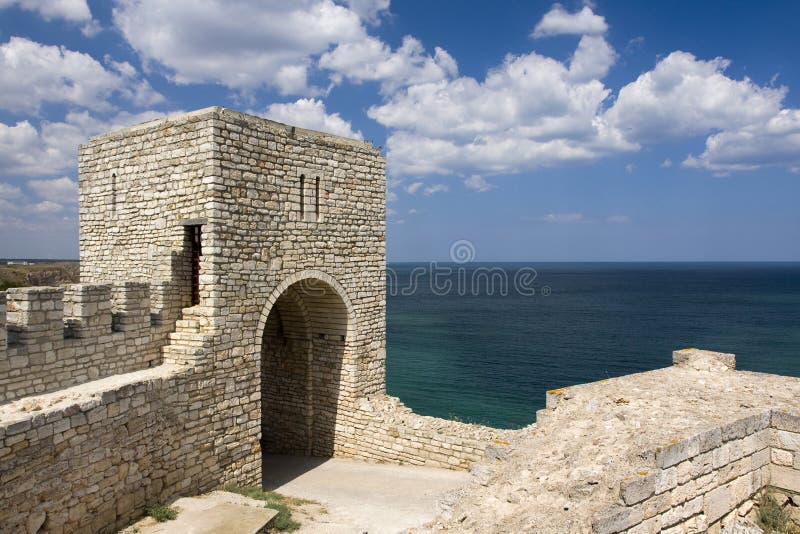 The Medieval Fortress on Cape Kaliakra, Bulgaria Stock Image - Image of ...