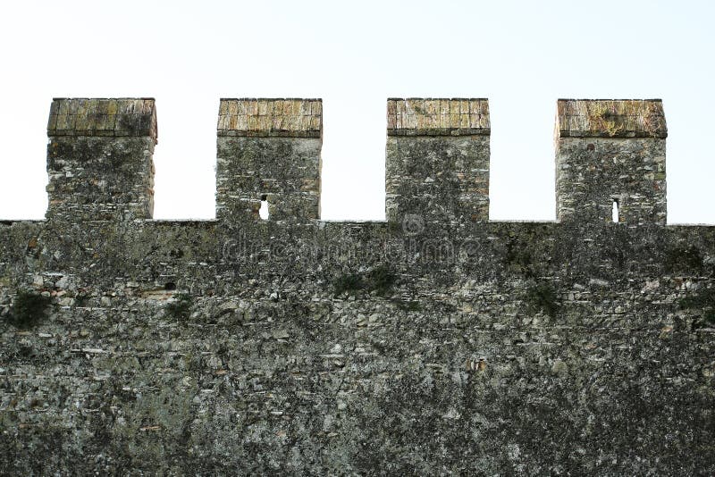 Medieval Fortress Stone Wall Stock Image - Image of structure ...