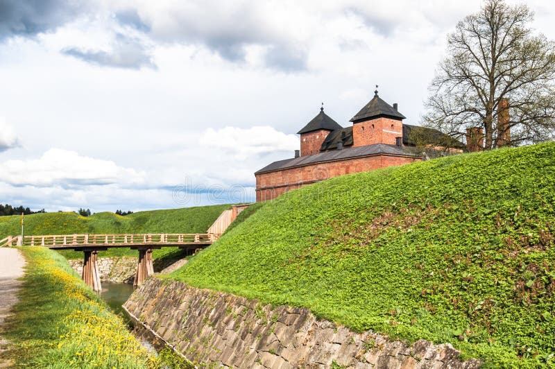 Wooden Bridge Over the Moat Stock Image - Image of moat, architecture ...