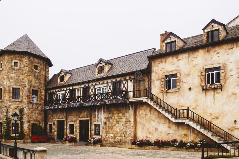 Medieval french village editorial stock photo. Image of citadel - 78970628